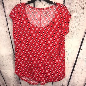 LOFT | Tops | Loft Womens Red Top Sz Small | Poshmark